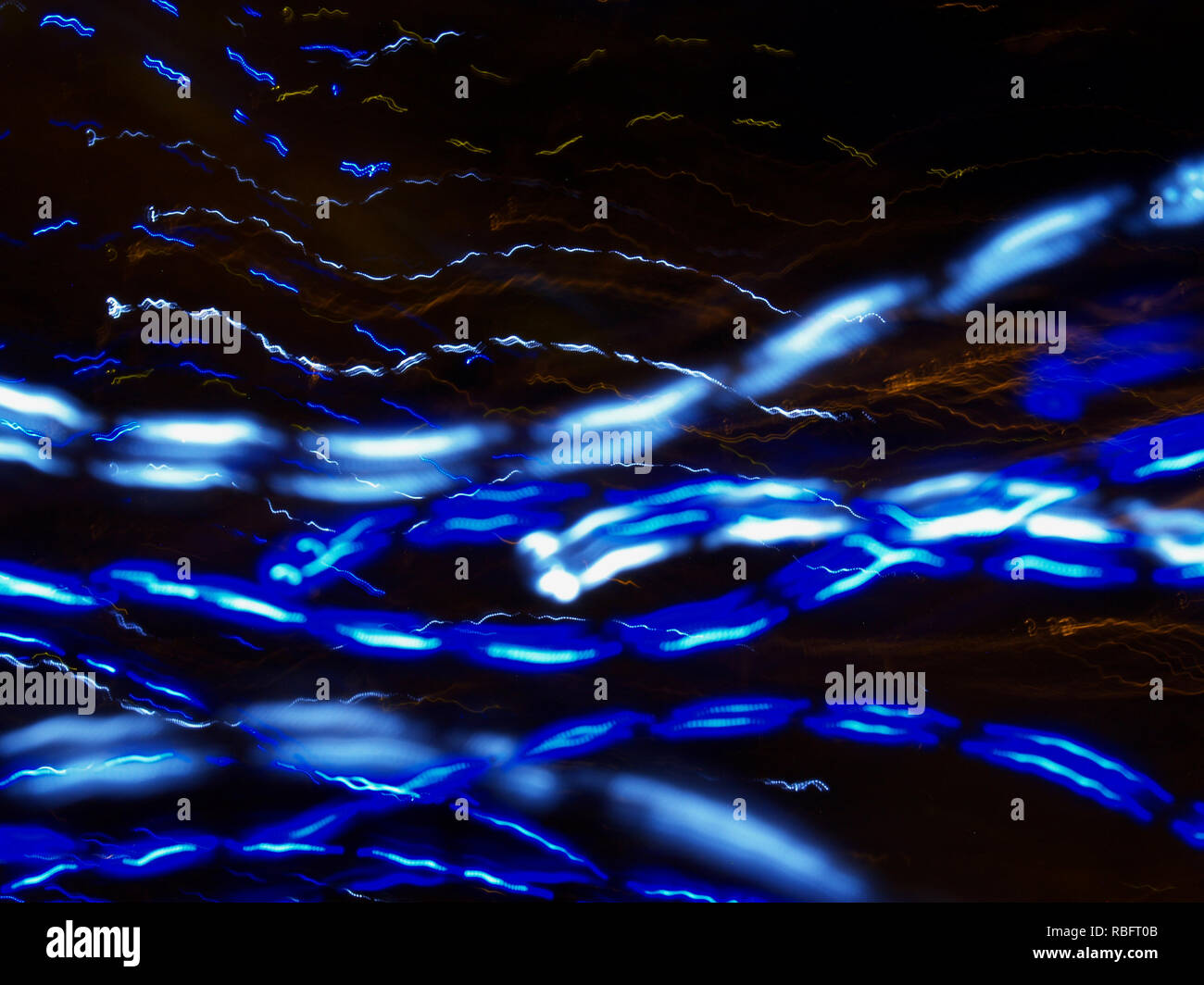 Blue light trail Stock Photo - Alamy