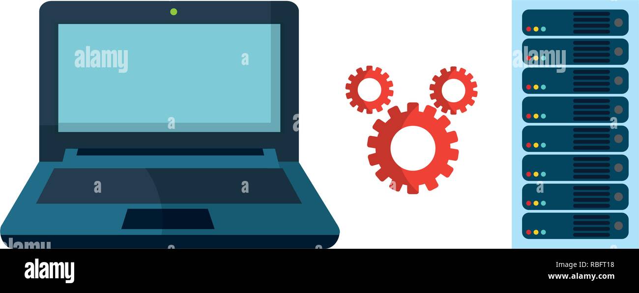 technology computing support cartoon Stock Vector Image & Art - Alamy