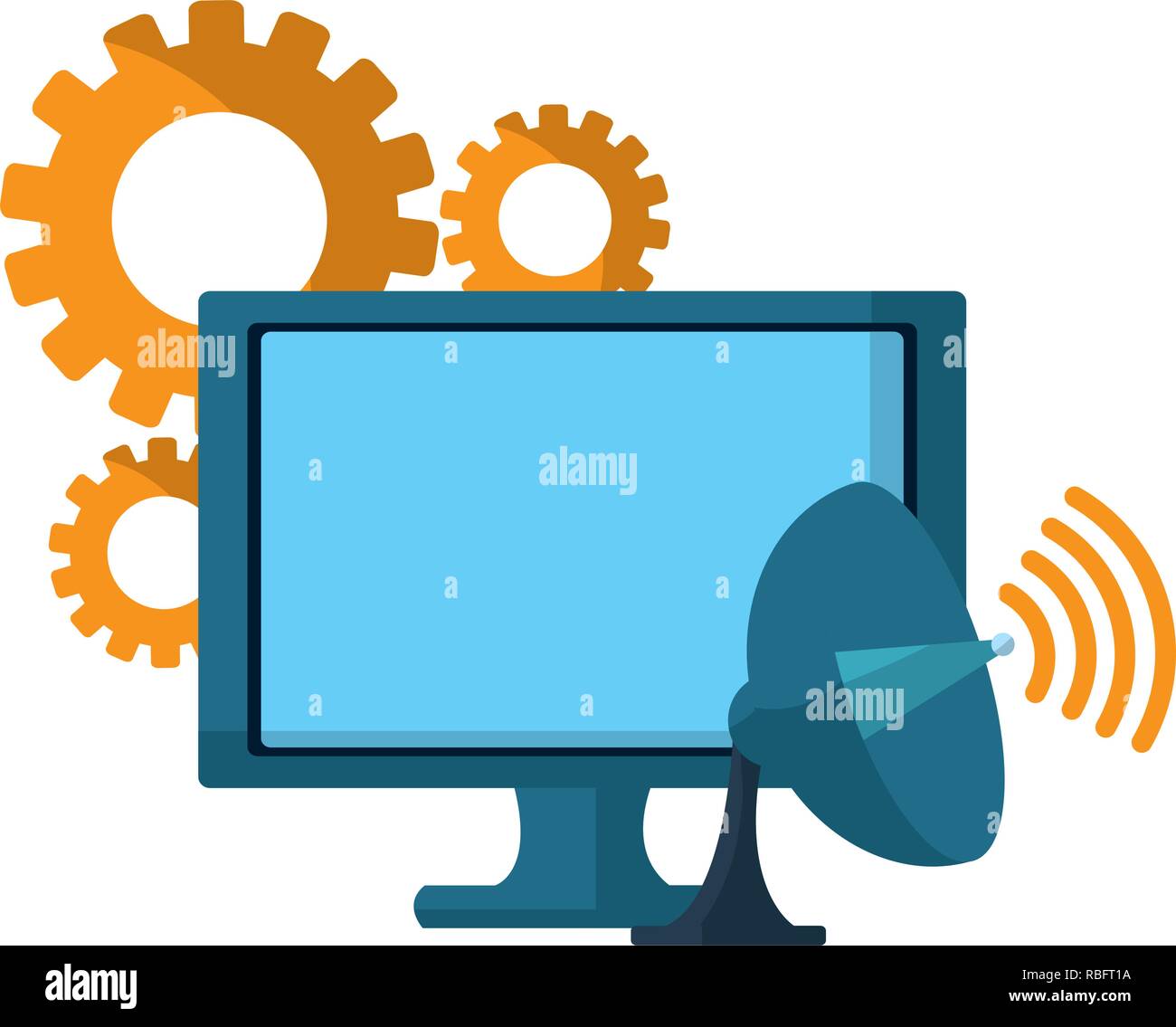 technology computing support cartoon Stock Vector Image & Art - Alamy