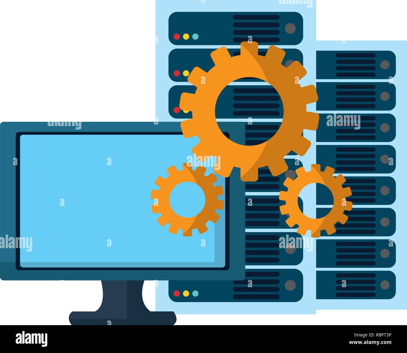 technology computing support cartoon Stock Vector Image & Art - Alamy