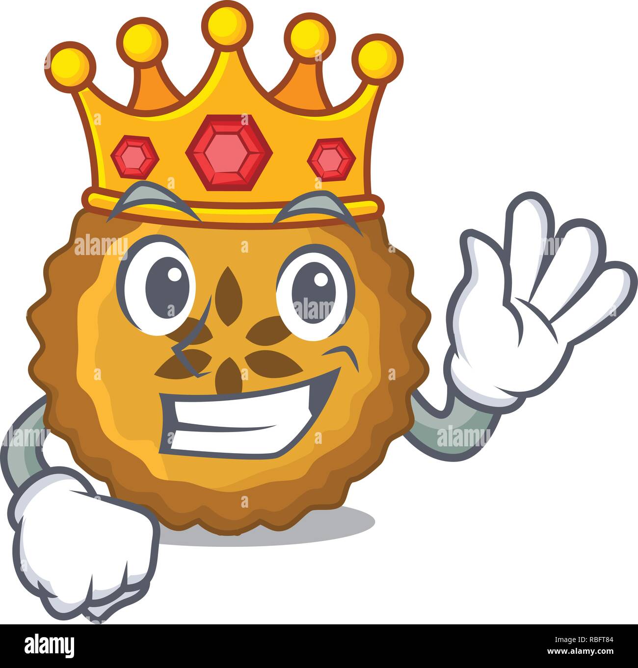 King apple pie isolated in the mascot Stock Vector Image & Art - Alamy