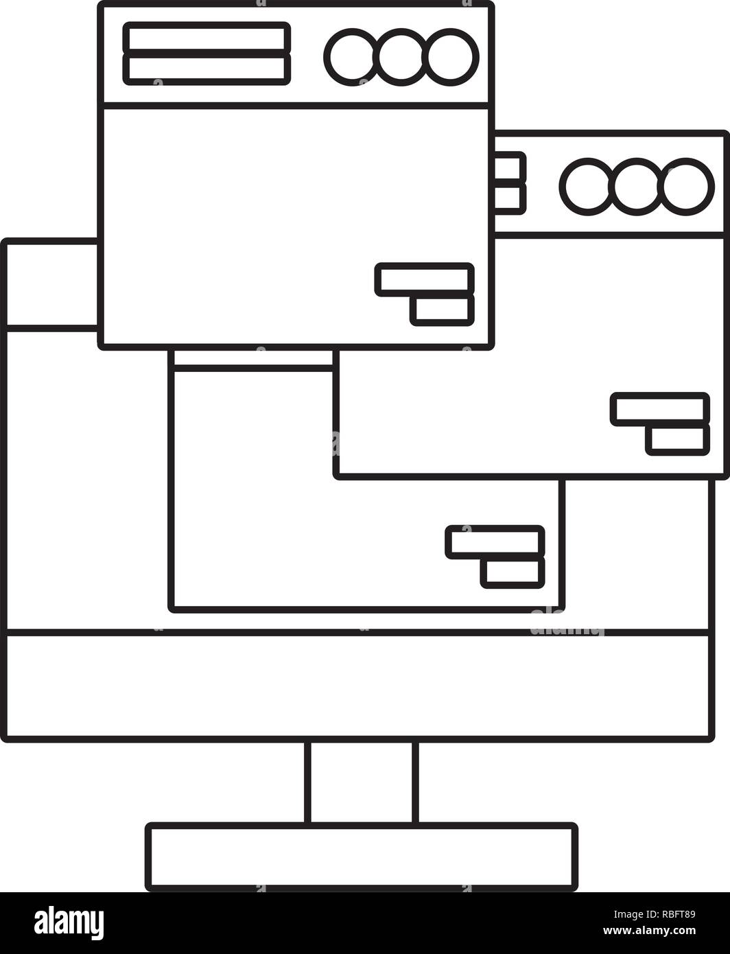 technology computing cartoon Stock Vector Image & Art - Alamy