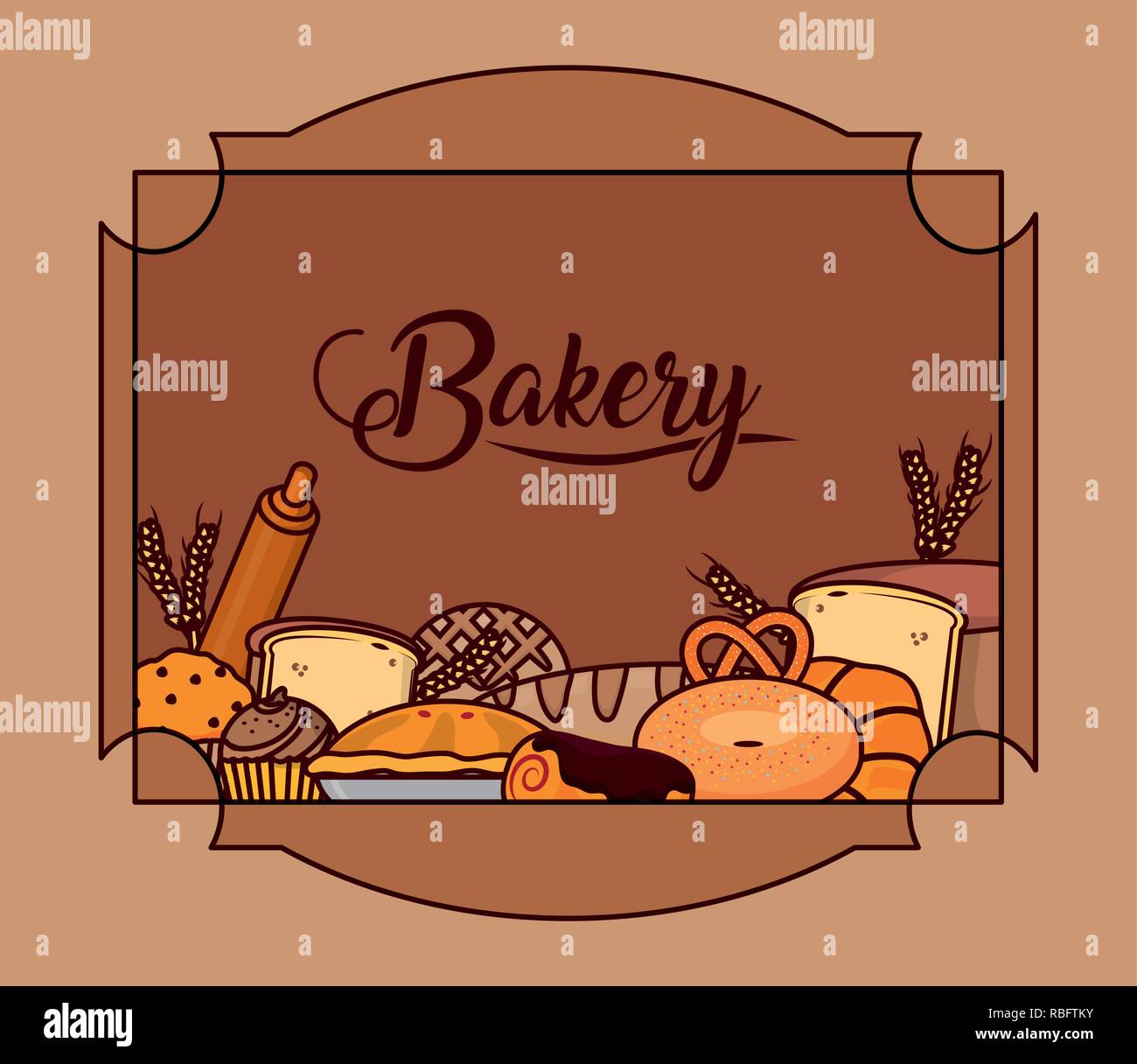 delicious bakery cartoon Stock Vector Image & Art - Alamy