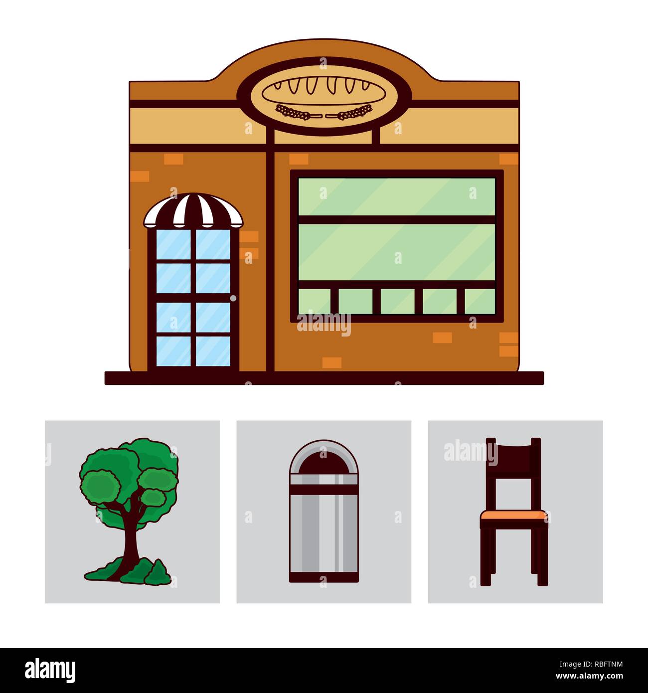 delicious bakery cartoon Stock Vector Image & Art - Alamy