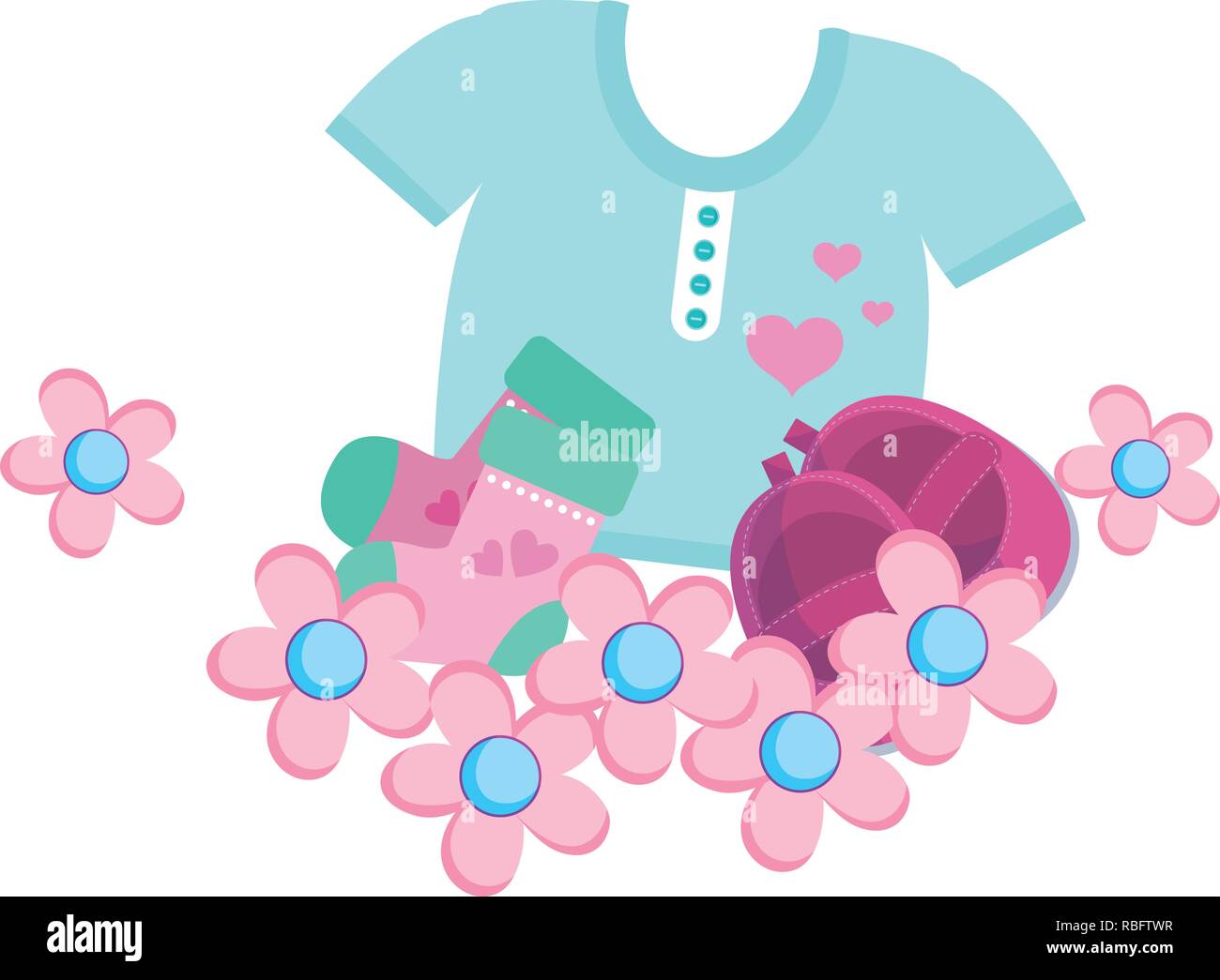 cute baby shower cartoon Stock Vector Image & Art - Alamy