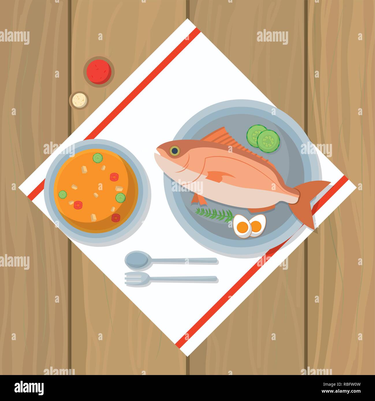 delicious food cartoon Stock Vector Image & Art - Alamy