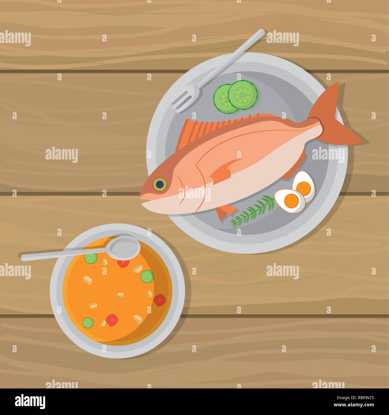 delicious food cartoon Stock Vector Image & Art - Alamy