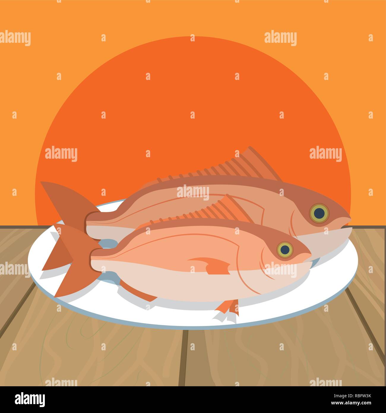 Spicy fish meal Stock Vector Images - Alamy