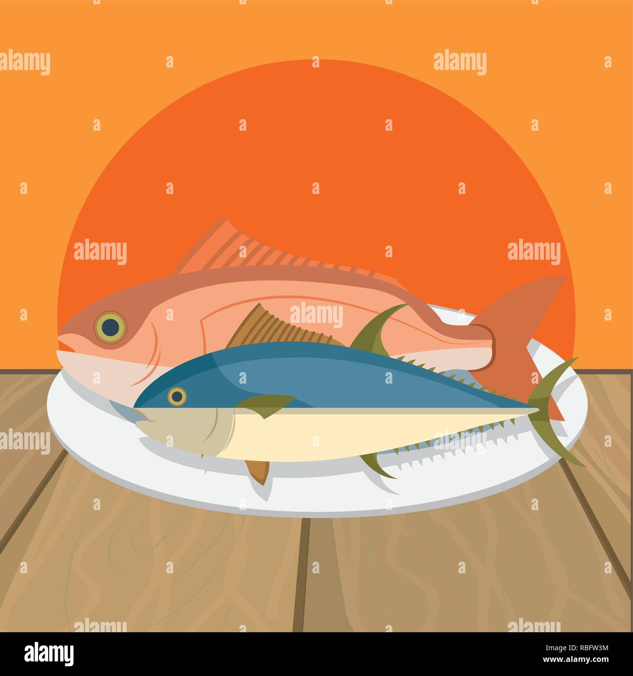 Spicy fish meal Stock Vector Images - Alamy