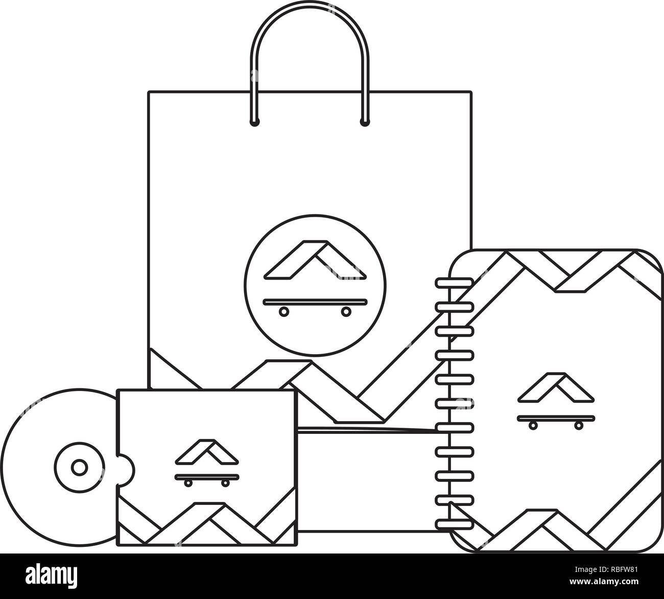 corporate merchandise elements cartoon Stock Vector Image & Art - Alamy