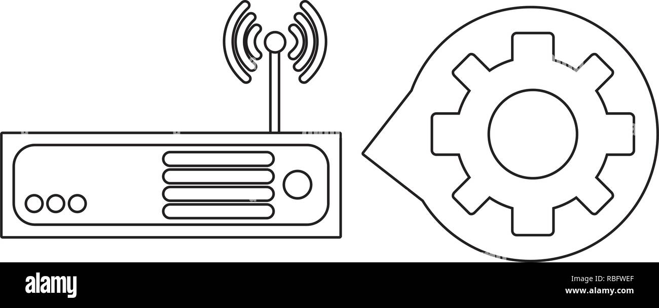 technology computing support cartoon Stock Vector Image & Art - Alamy