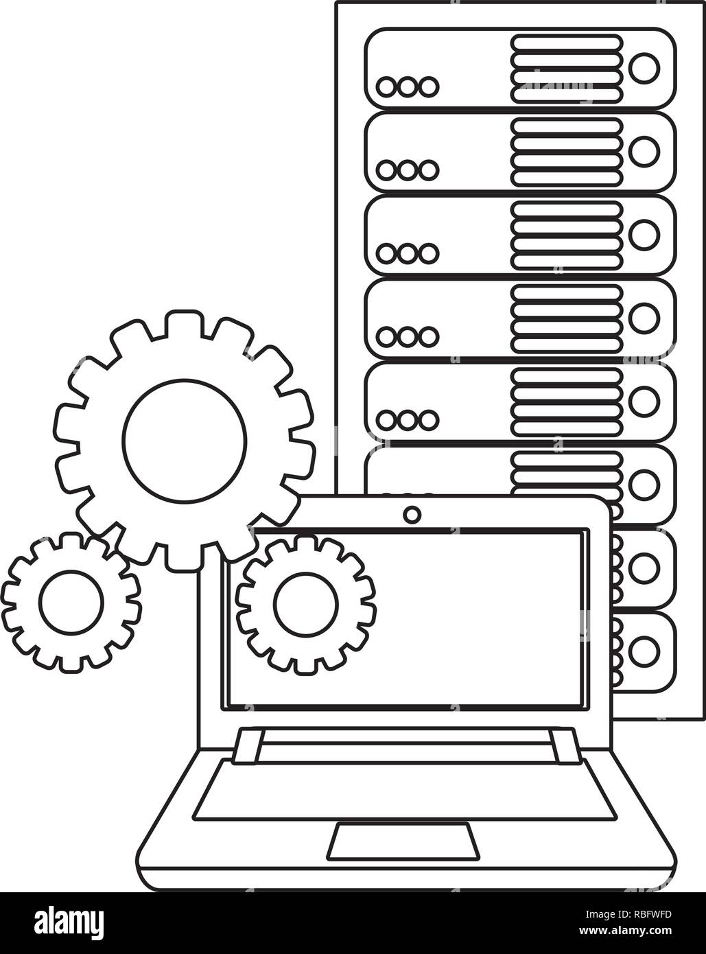 technology computing support cartoon Stock Vector Image & Art - Alamy