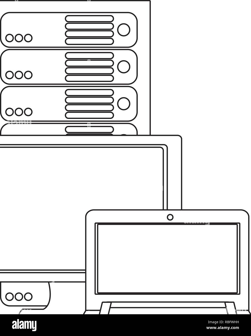 technology computing cartoon Stock Vector Image & Art - Alamy