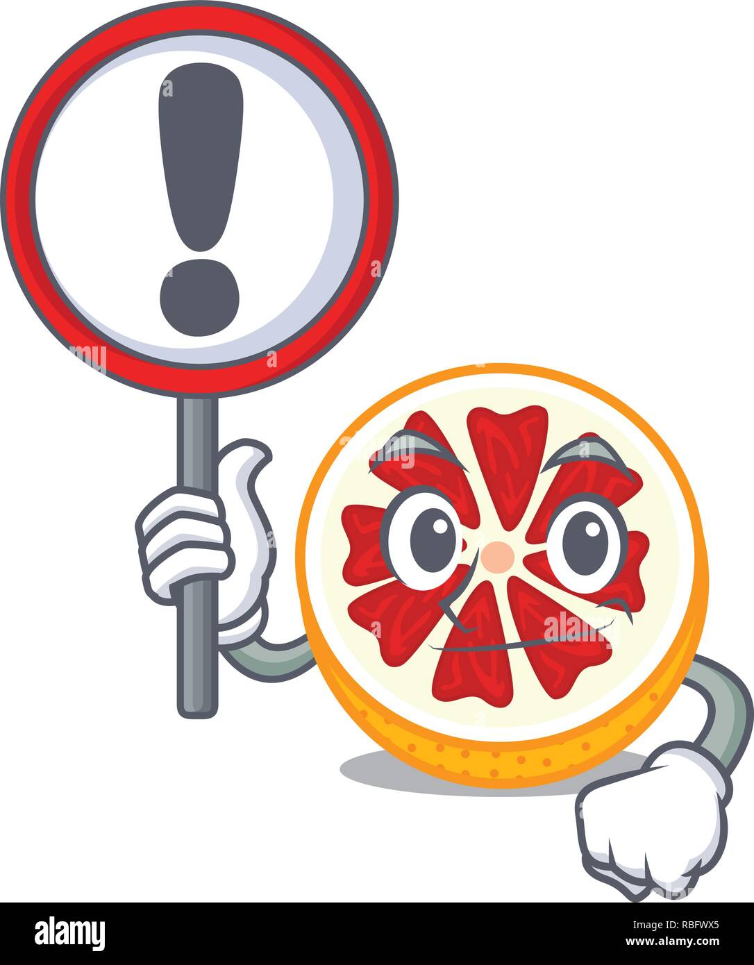 With sign grapefruit in a cartoon fruit basket Stock Vector Image & Art ...