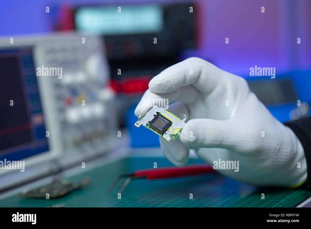 CCD mobile phone camera in the laboratory Stock Photo - Alamy