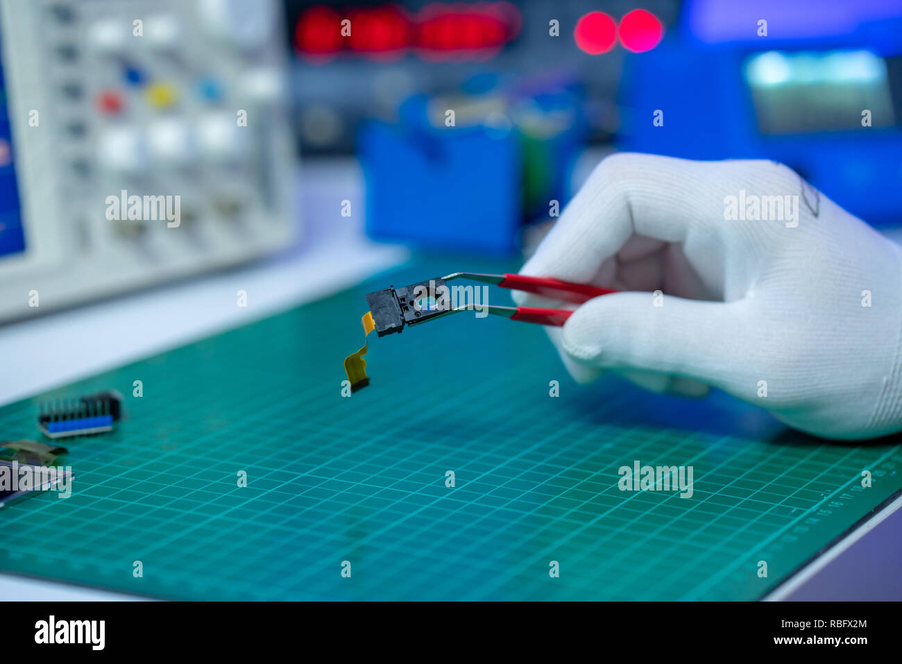 Silicon CCD matrix in the science lab Stock Photo - Alamy