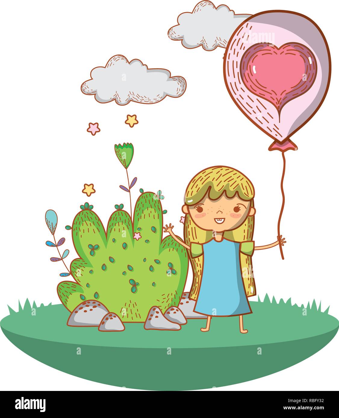 cute girl cartoon Stock Vector Image & Art - Alamy