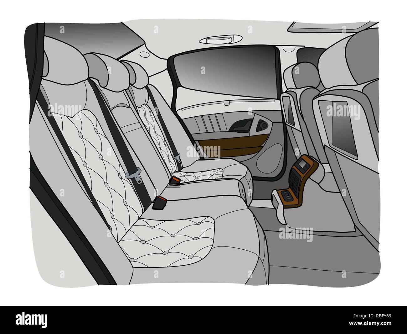 Inside vintage car Cut Out Stock Images & Pictures - Alamy