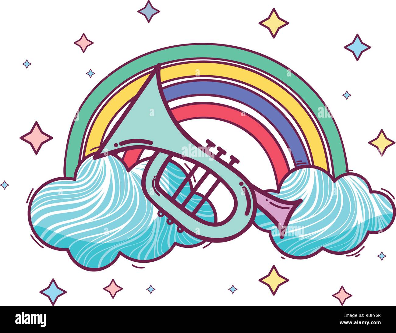 cute music instrument cartoon Stock Vector Image & Art - Alamy