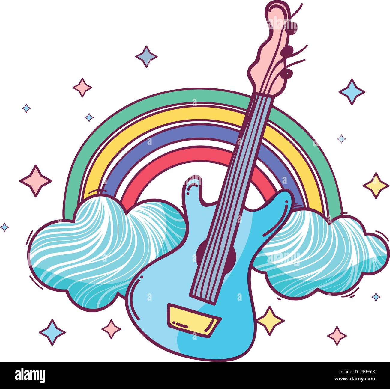 cute music instrument cartoon Stock Vector Image & Art - Alamy