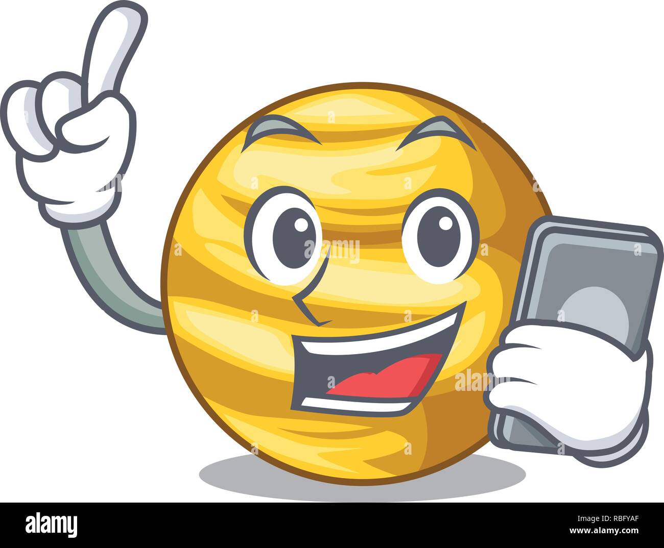 With phone planet venus in the shape character Stock Vector Image & Art ...