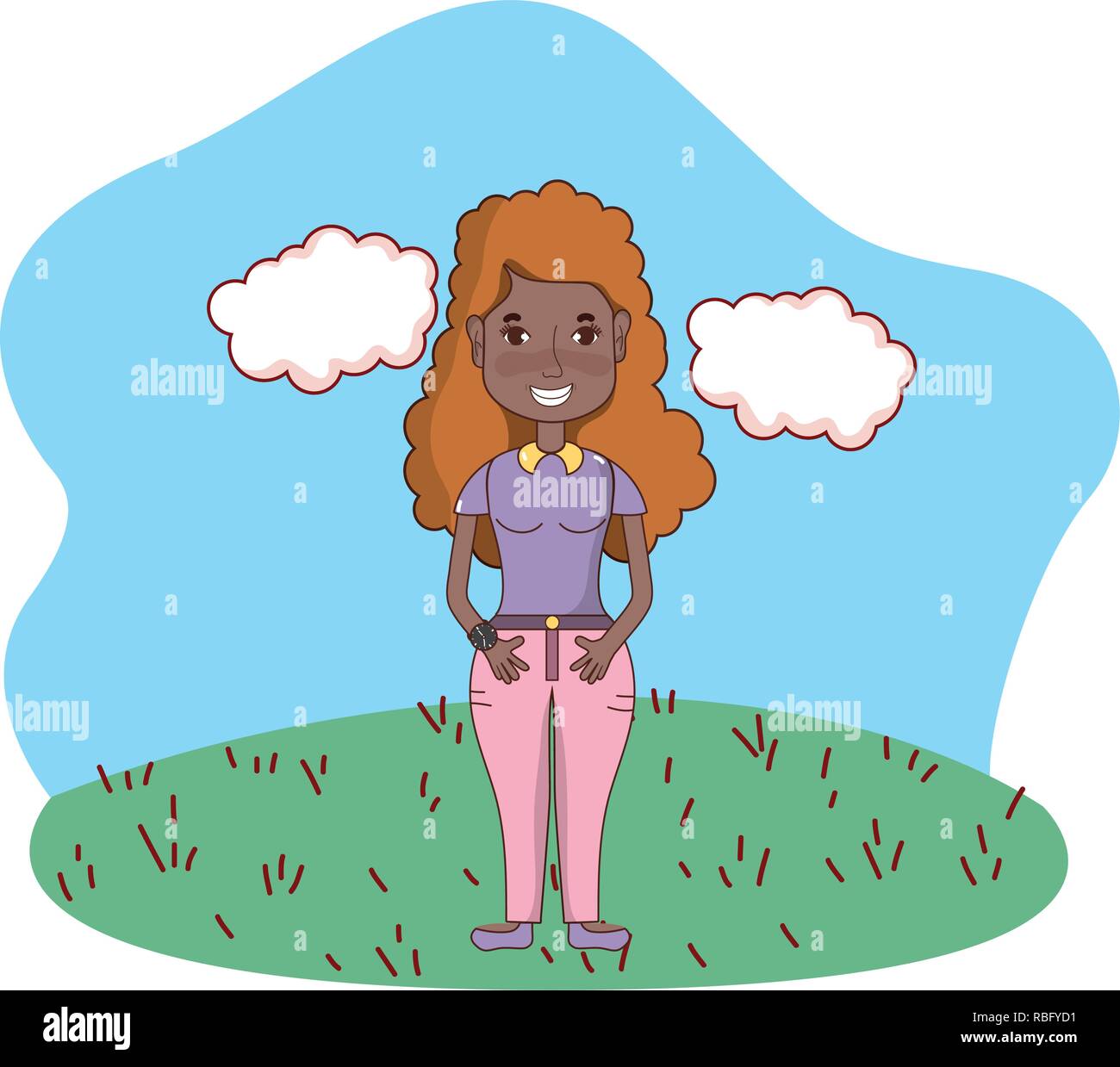 young woman body cartoon Stock Vector Image & Art - Alamy