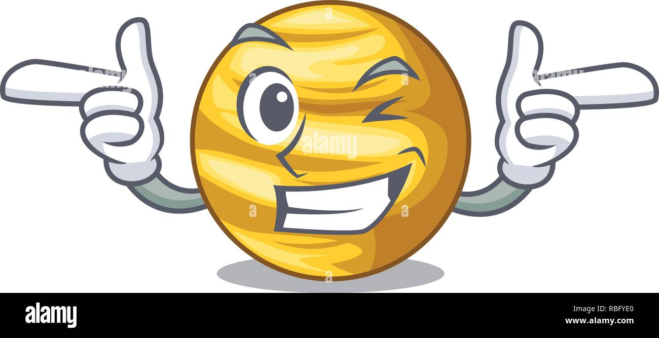 Wink planet ray venus above sky cartoon Stock Vector Image & Art - Alamy