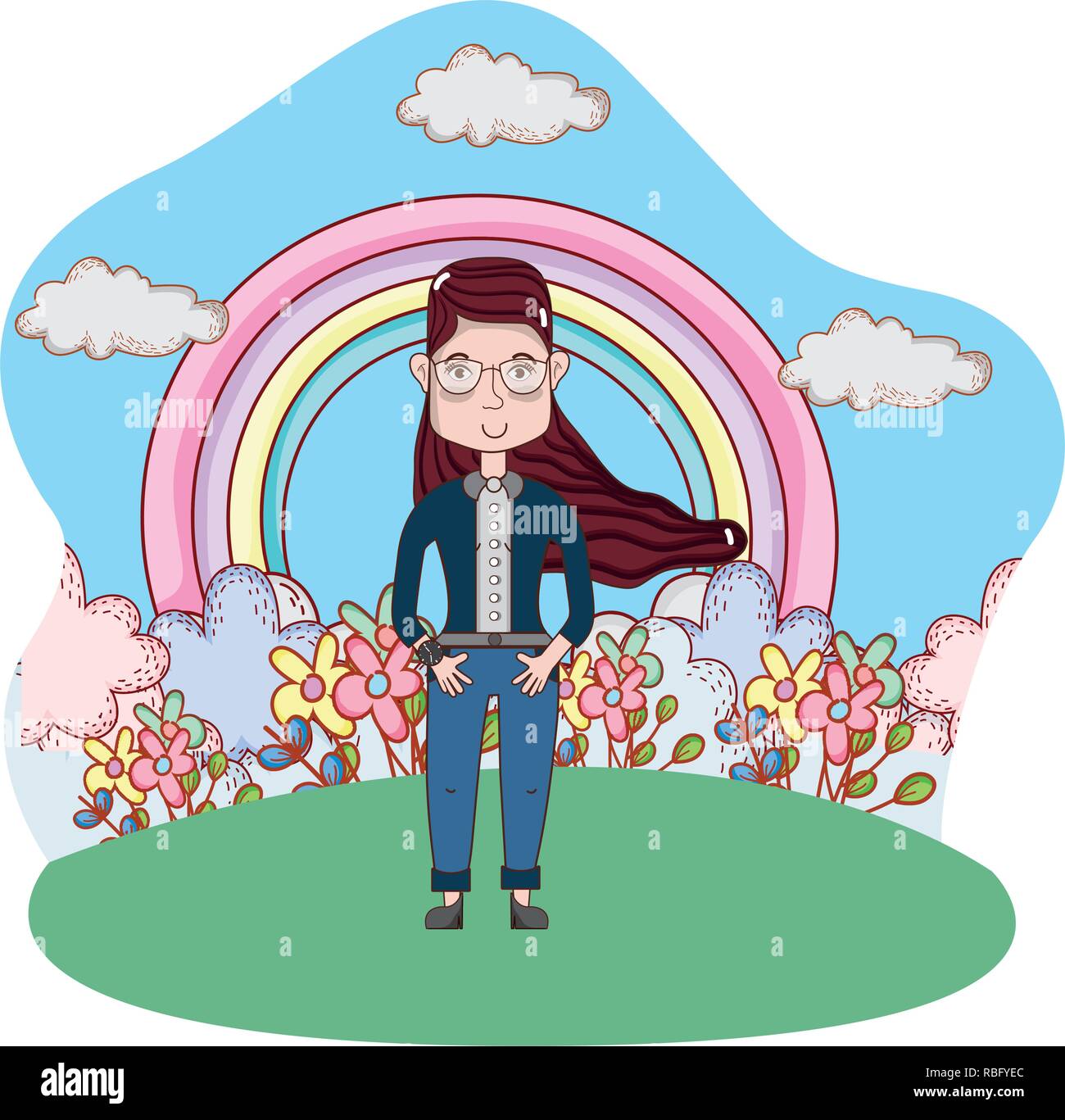 young woman body cartoon Stock Vector Image & Art - Alamy