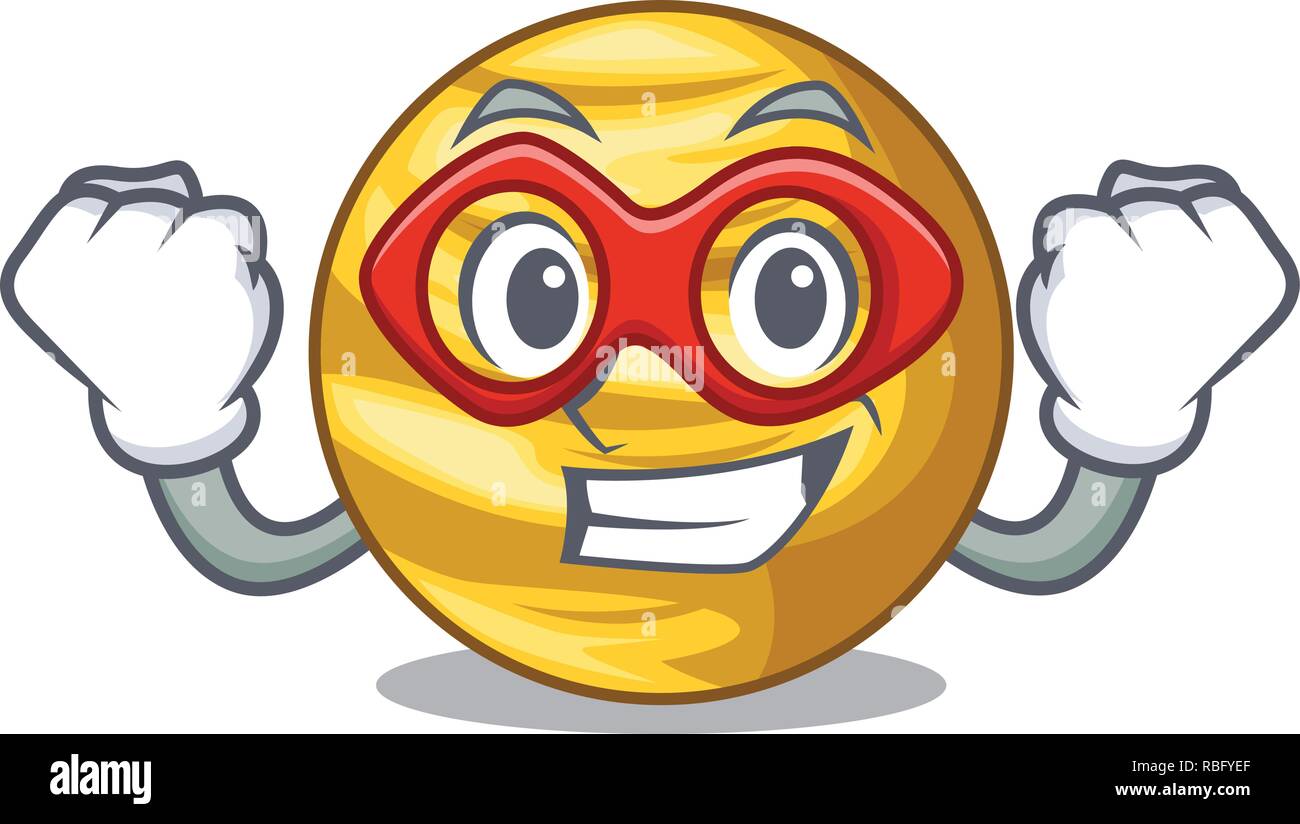 Super hero planet ray venus above sky cartoon Stock Vector Image & Art ...