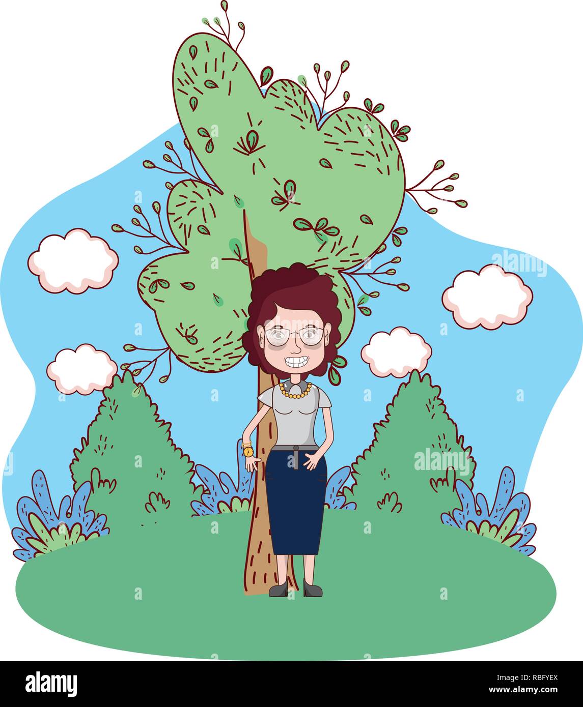 young woman body cartoon Stock Vector Image & Art - Alamy