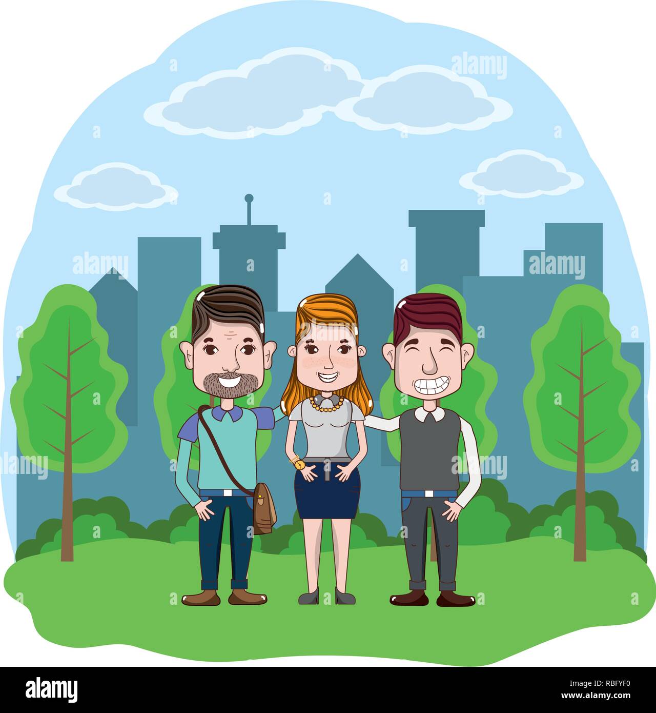 group of friends cartoon Stock Vector Image & Art - Alamy