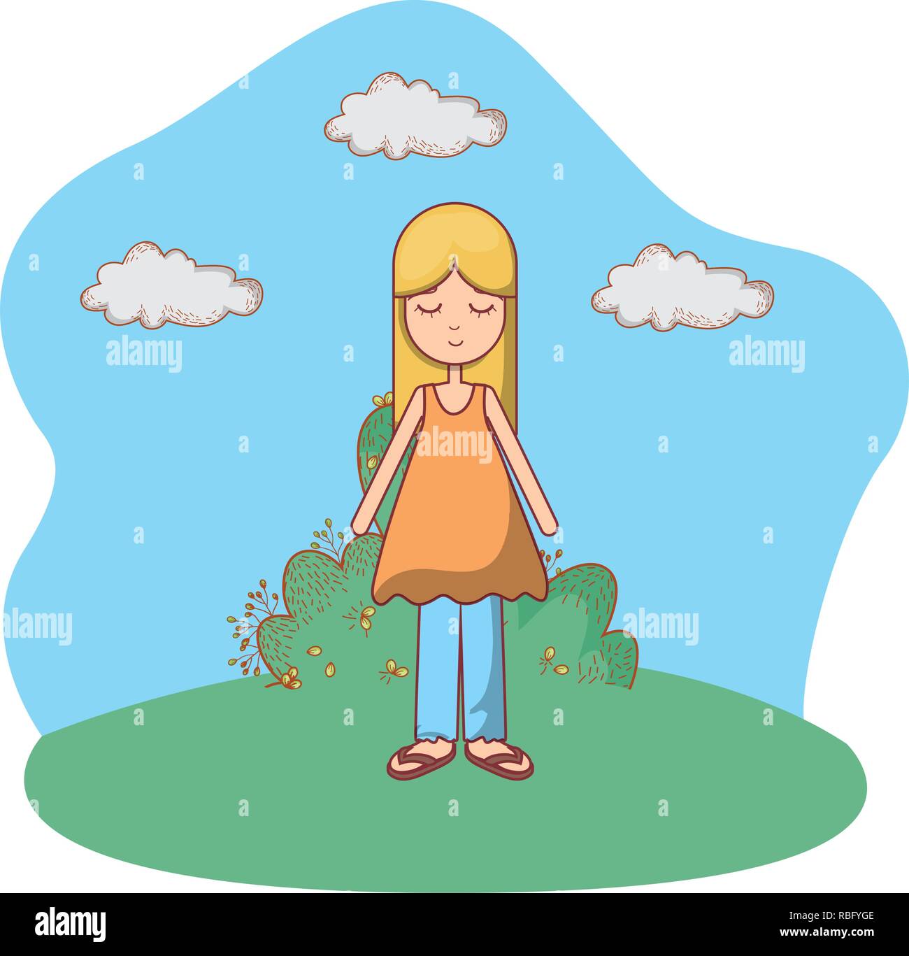young woman body cartoon Stock Vector Image & Art - Alamy