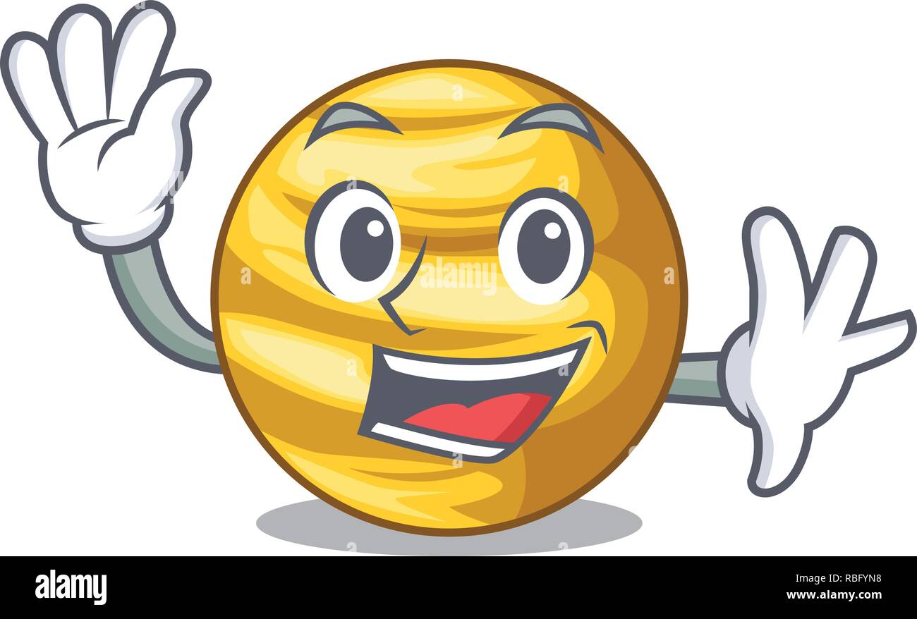 Waving planet ray venus above sky cartoon Stock Vector Image & Art - Alamy