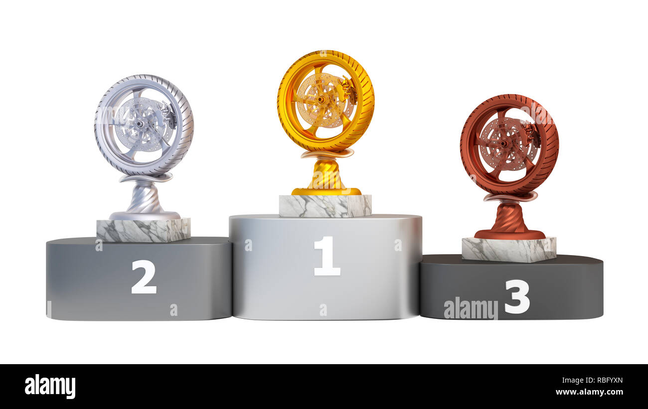 Golden bike trophy Cut Out Stock Images & Pictures - Alamy