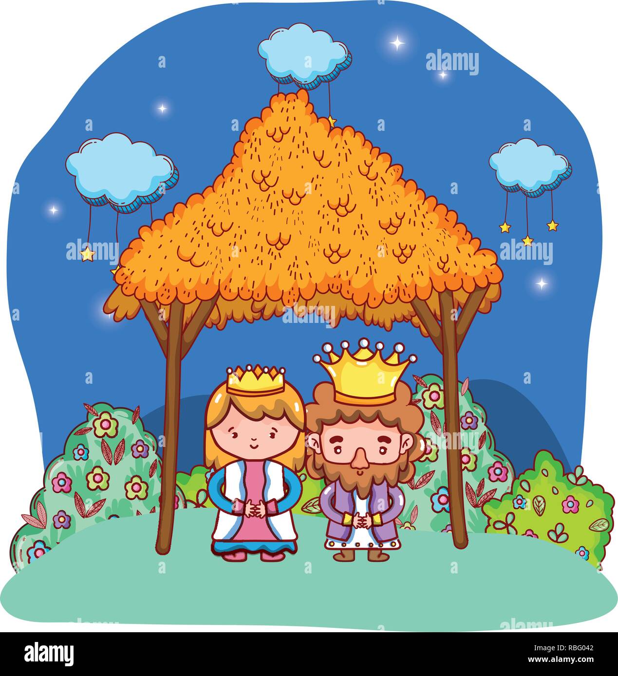 The holy family of nazareth Stock Vector Images - Alamy