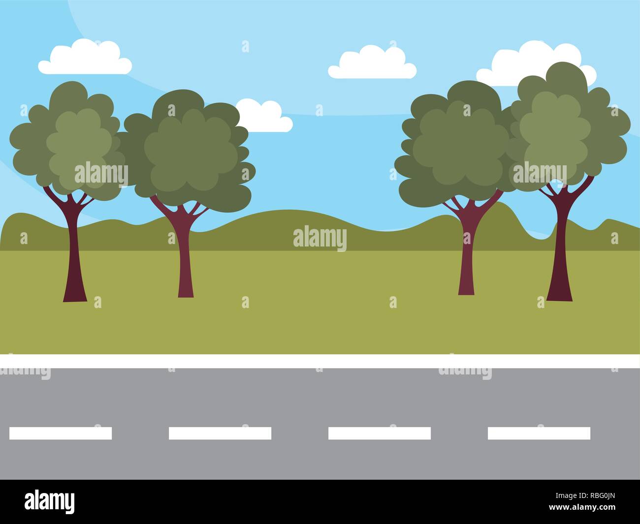 nature trees cartoon Stock Vector Image & Art - Alamy