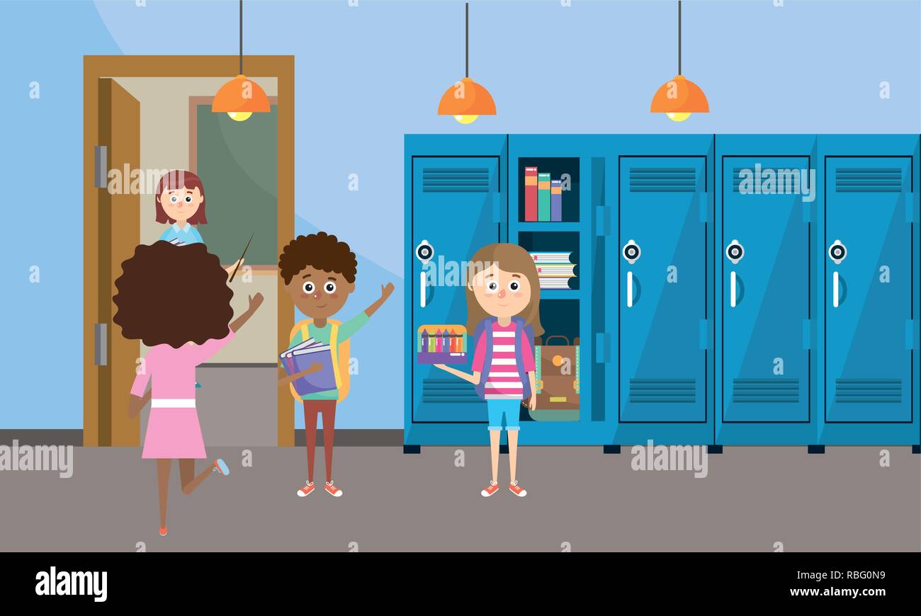 elementary school cartoon Stock Vector Image & Art - Alamy