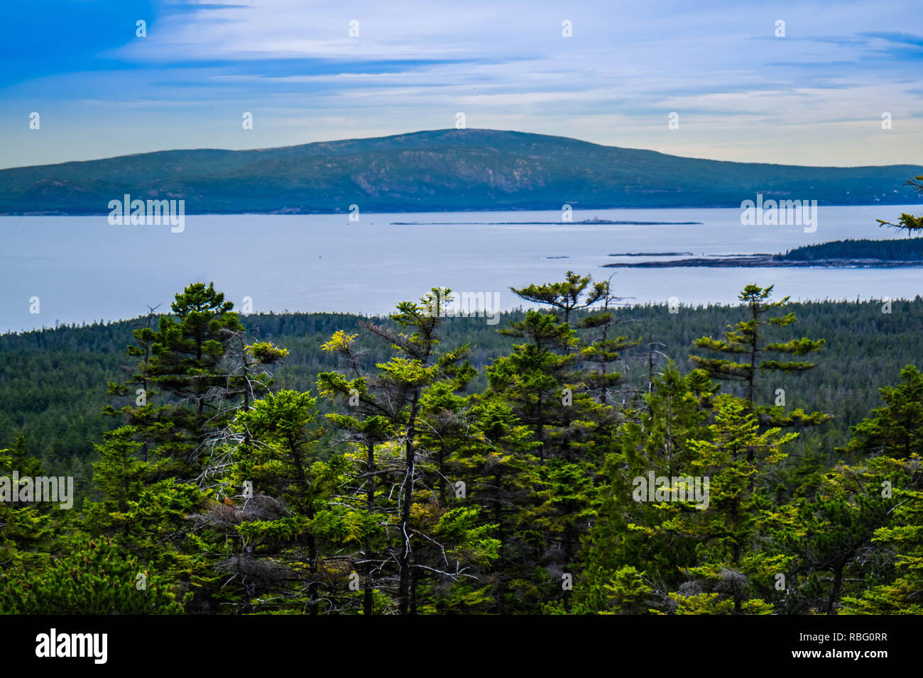 Schoodic Head Point in Acadia National Park, Maine Stock Photo - Alamy