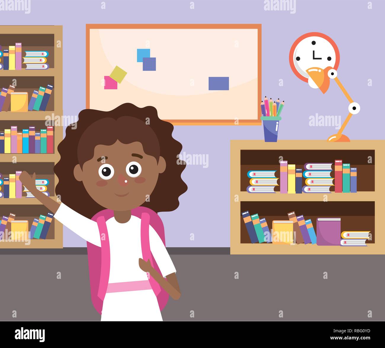 elementary school cartoon Stock Vector Image & Art - Alamy