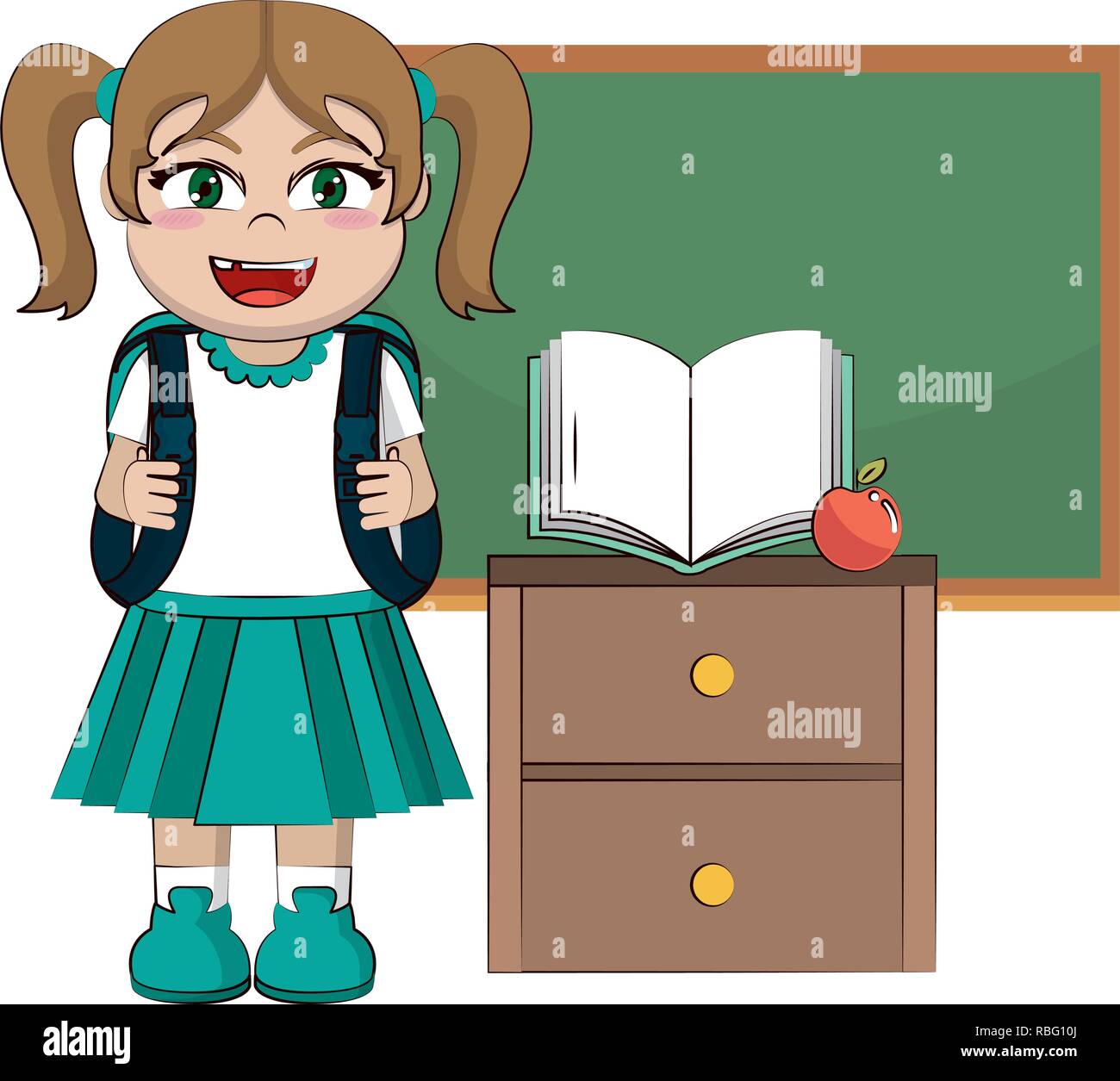 elementary school cartoon Stock Vector Image & Art - Alamy