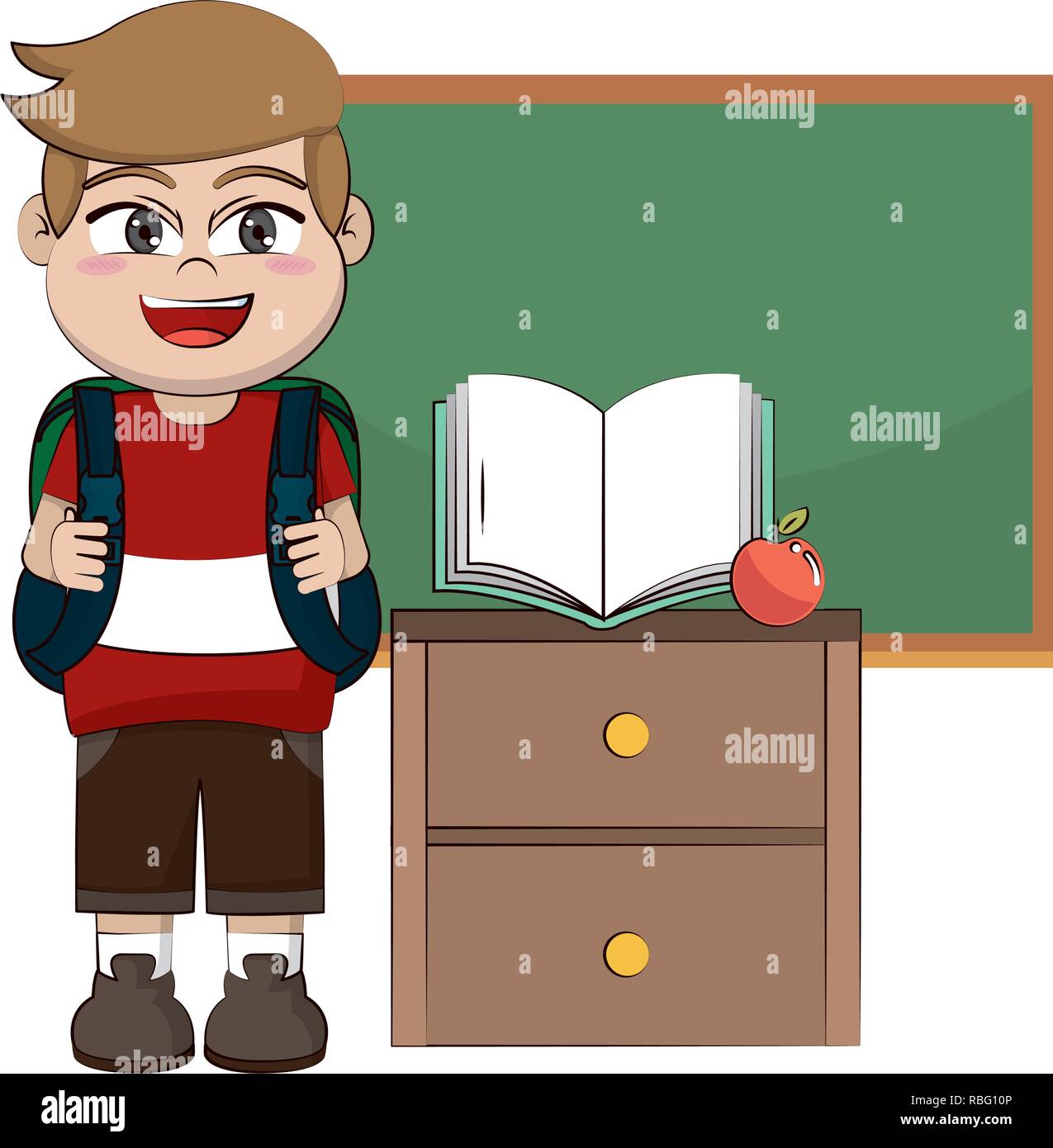 elementary school cartoon Stock Vector Image & Art - Alamy