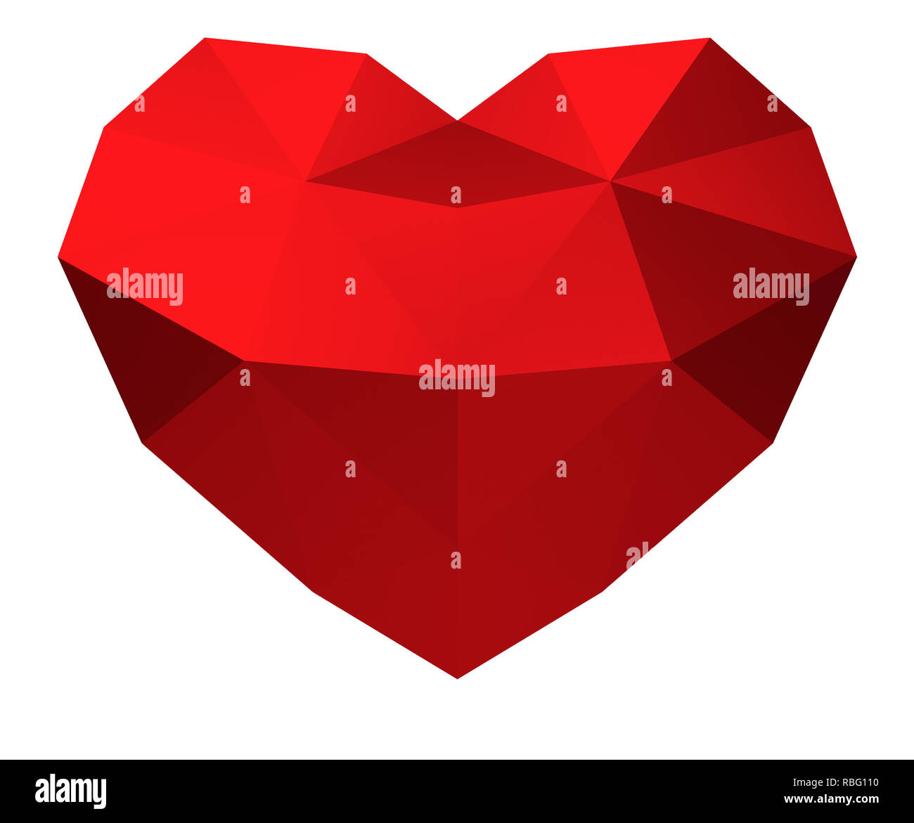 Heart polygonal hi-res stock photography and images - Alamy