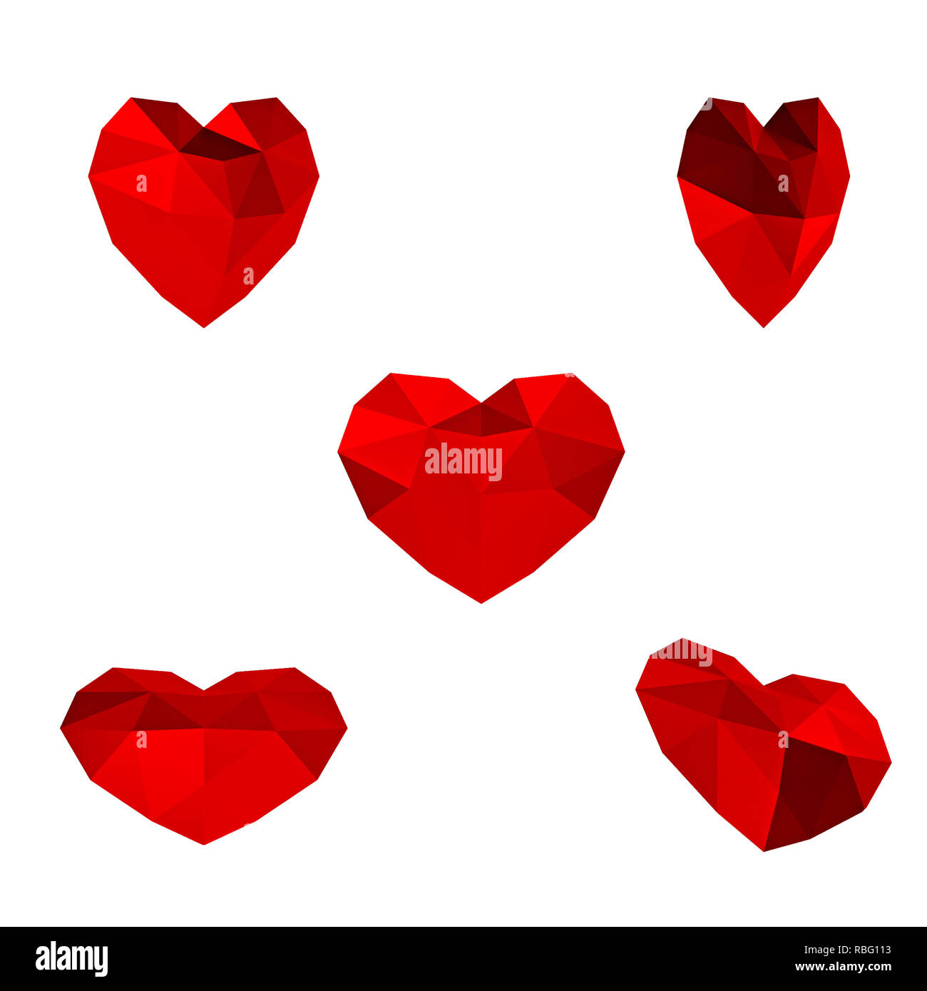 Polygonal heart hi-res stock photography and images - Alamy