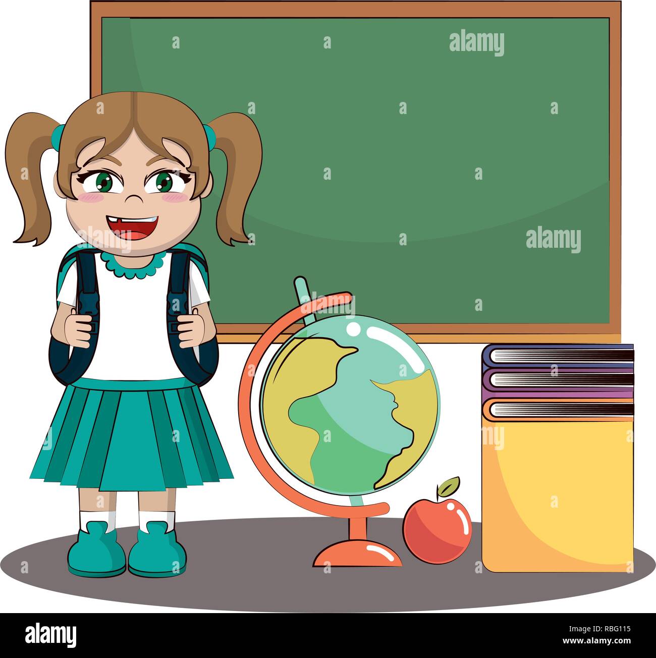 elementary school cartoon Stock Vector Image & Art - Alamy