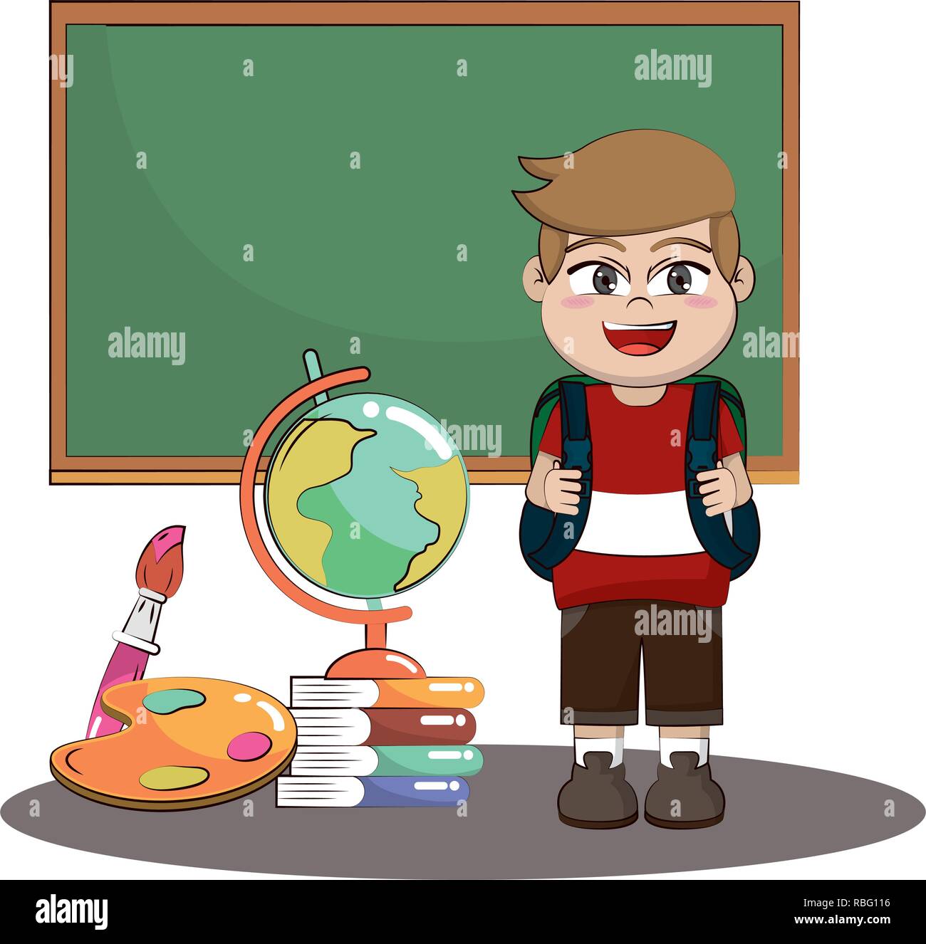 elementary school cartoon Stock Vector Image & Art - Alamy