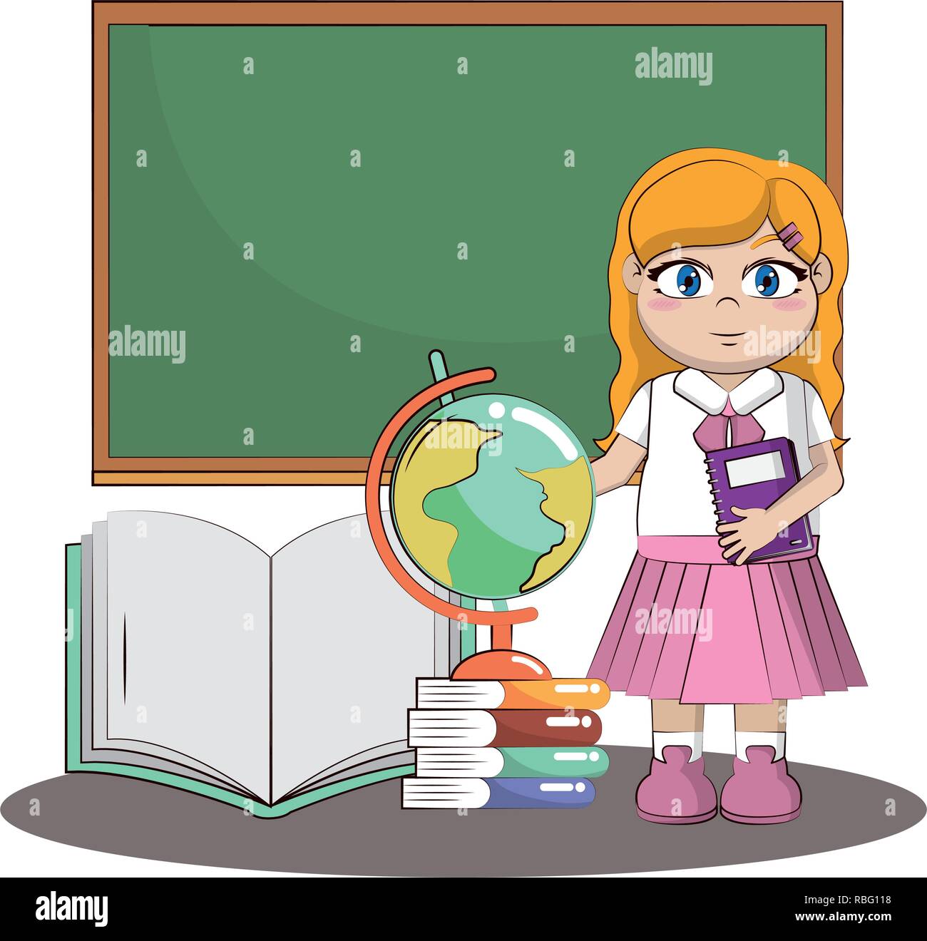 elementary school cartoon Stock Vector Image & Art - Alamy