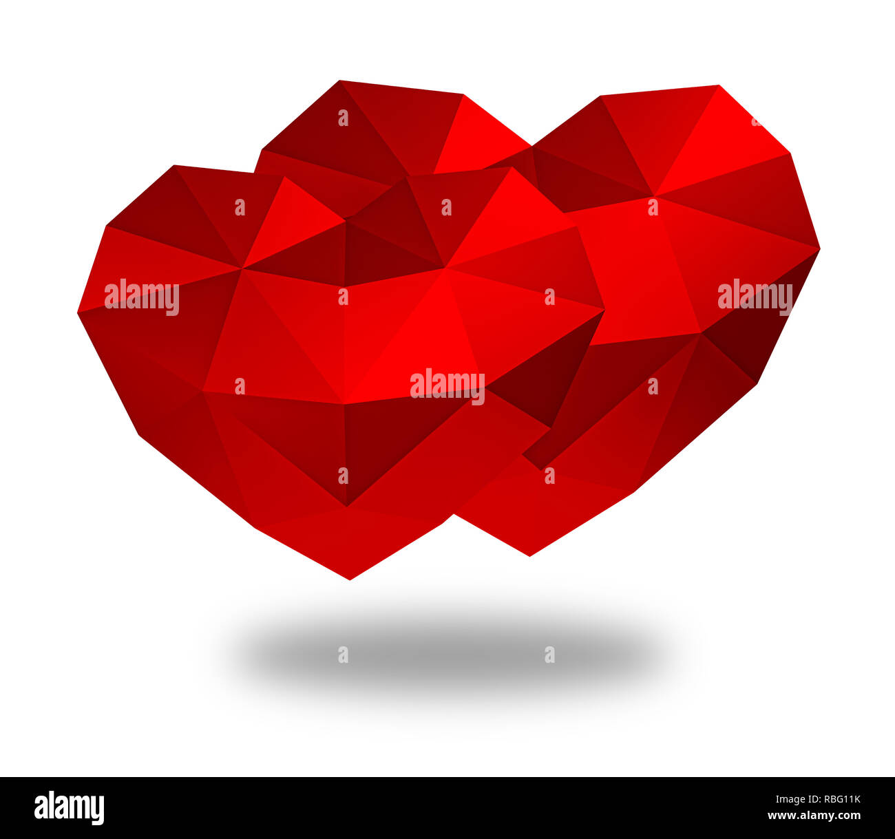 Red polygonal hi-res stock photography and images - Alamy
