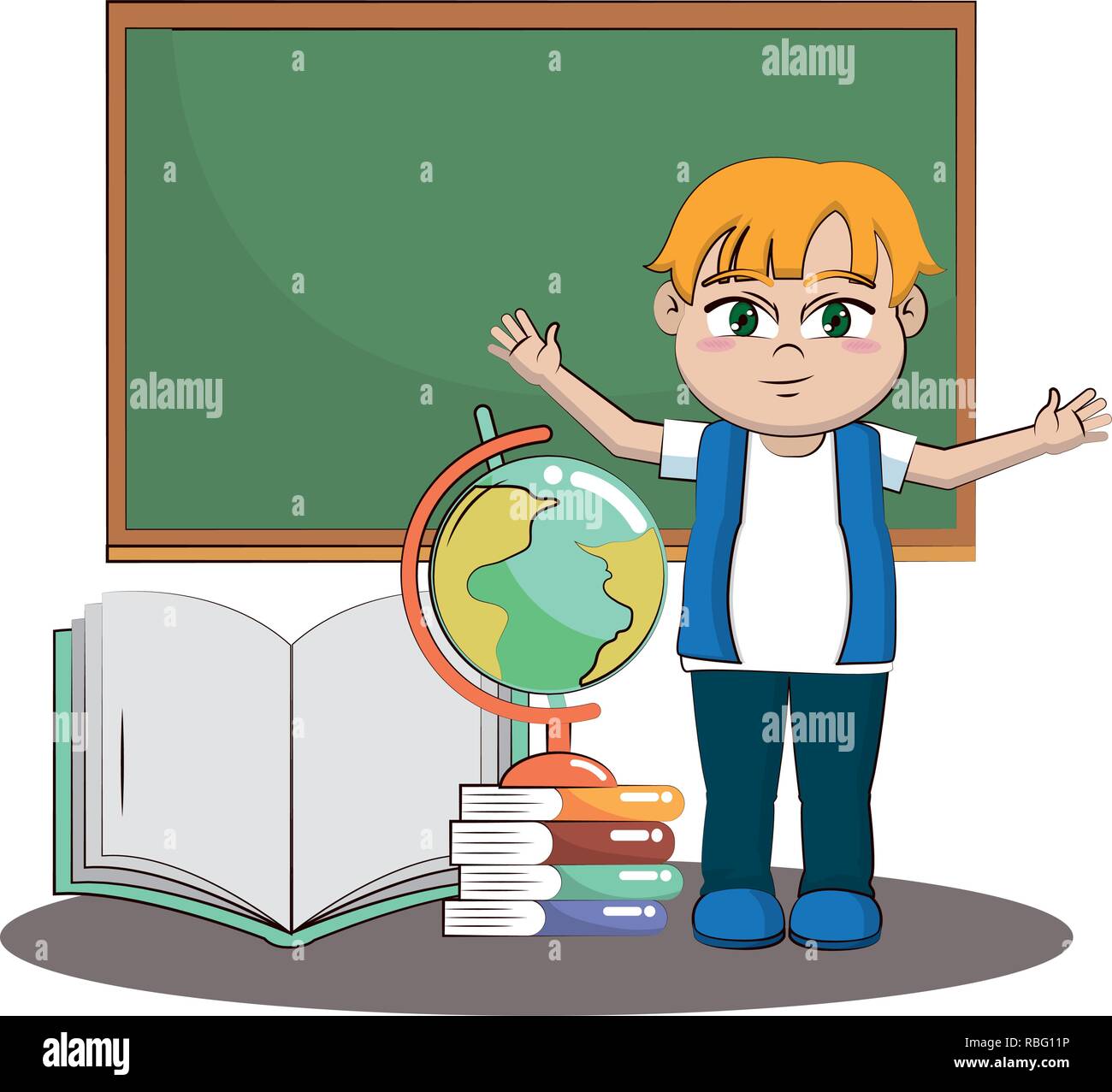 elementary school cartoon Stock Vector Image & Art - Alamy