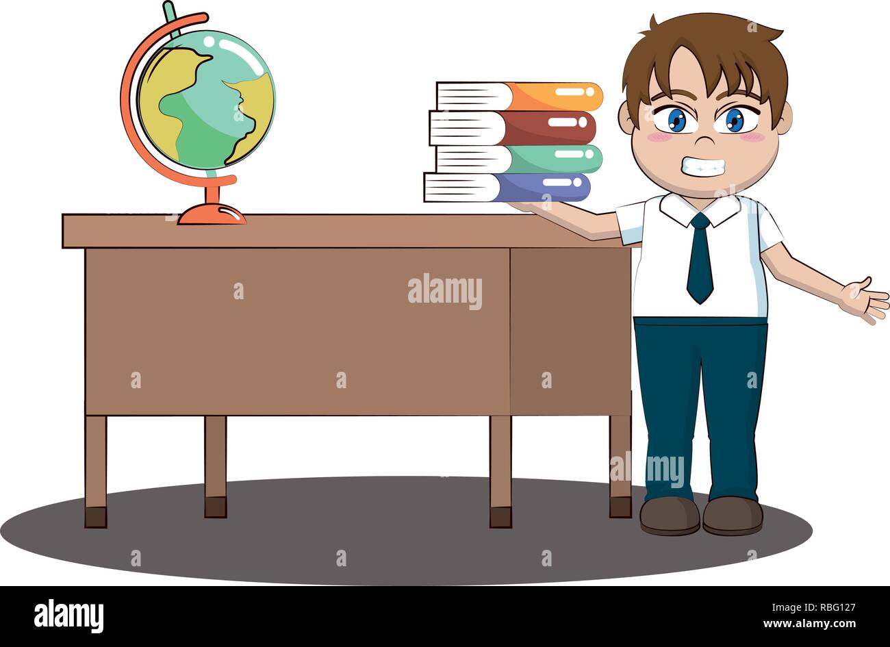 elementary school cartoon Stock Vector Image & Art - Alamy