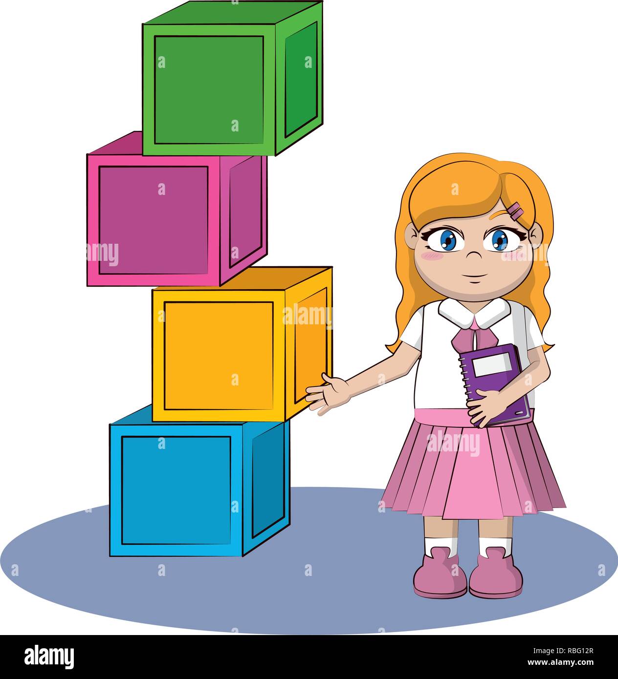 elementary school cartoon Stock Vector Image & Art - Alamy